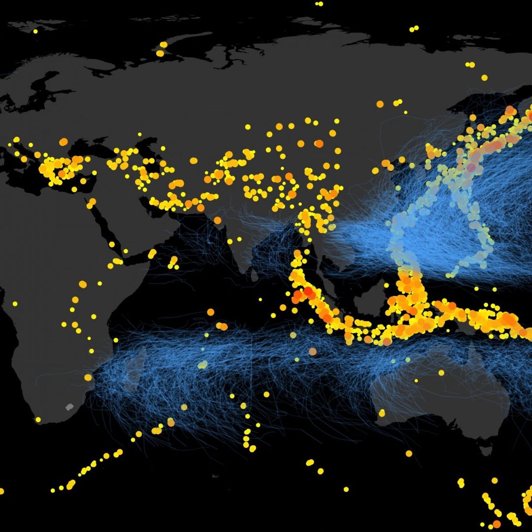 Global_earthquake_hurricane_map – Disaster Analytics for Society Lab @NTU
